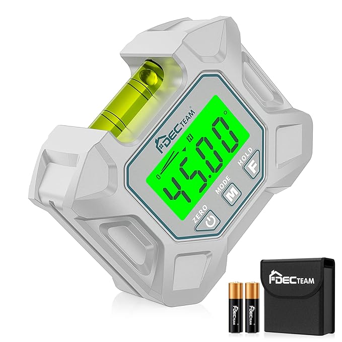 Digital Level Angle Gauge, Decteam Mini Angel Finder Protractor with V ...
