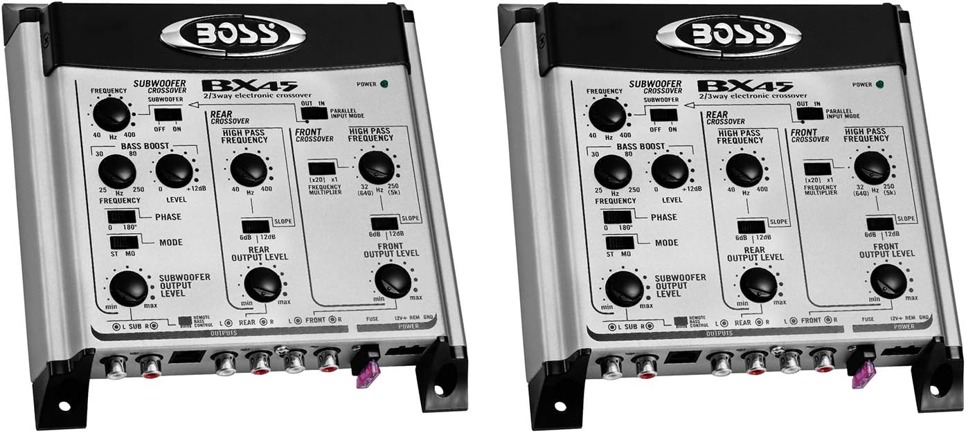 Amazon.com: Boss BX45 2/3-Way Electronic Crossover Remote Subwoofer ...