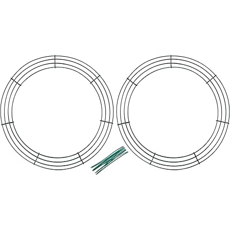 Amazon.com: Upstout Pack of 2 Wire Wreath Frame (14 Inch) with 10 Twist ...