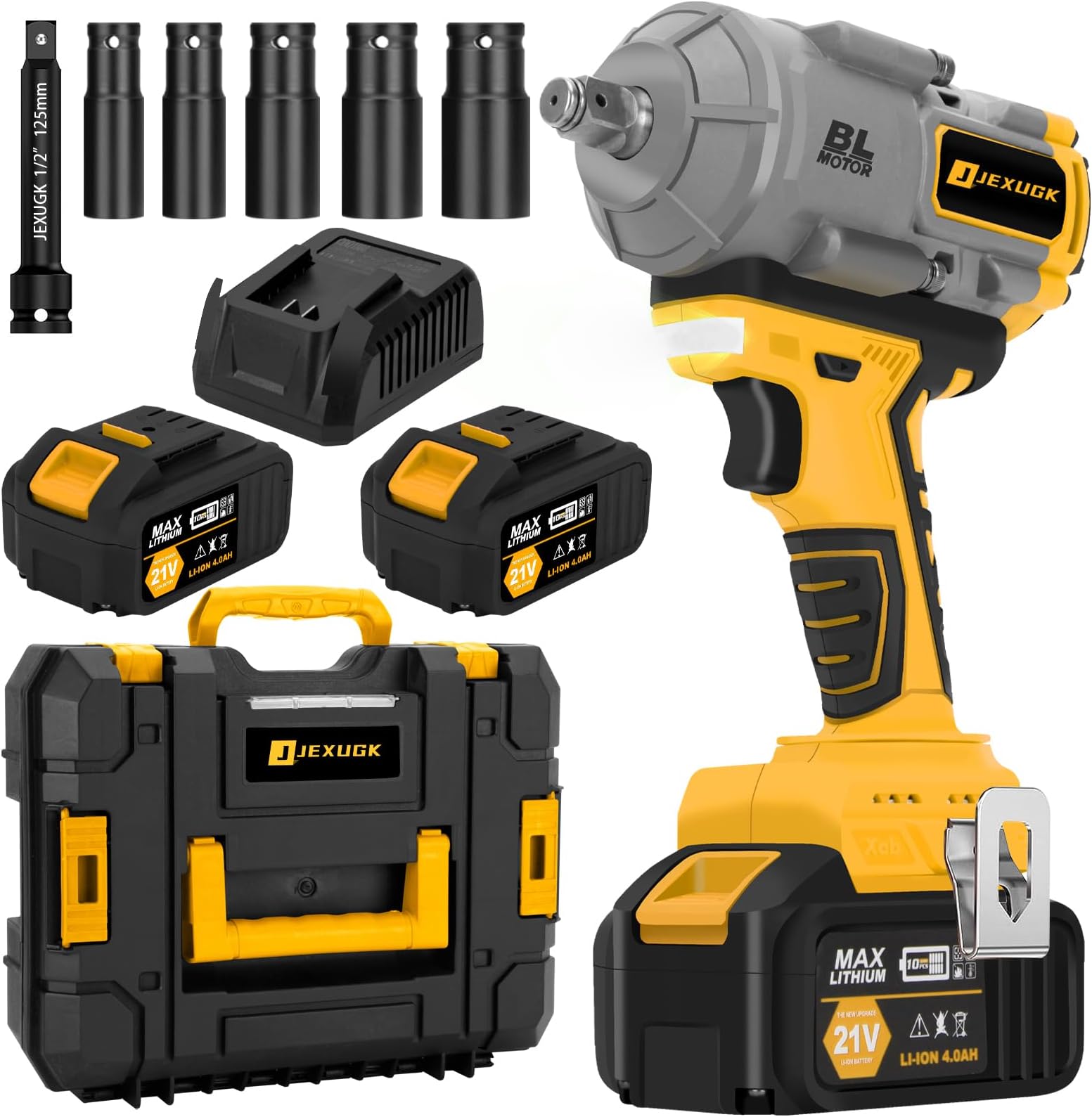 ALLEN ADMONDS Cordless Impact Wrench High Torque,1/2" Brushless Impact ...