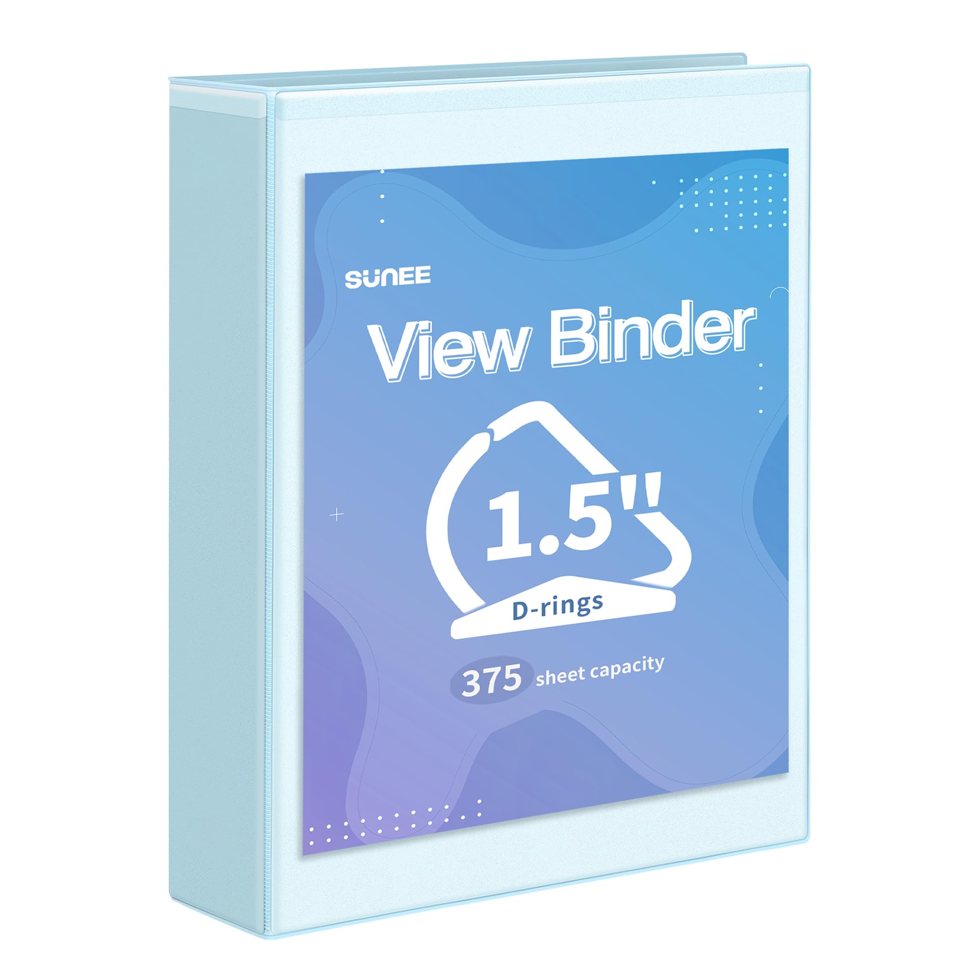 Snapklik.com : SUNEE 3 Ring Binder 1.5 Inch D Ring, Clear View Binder ...