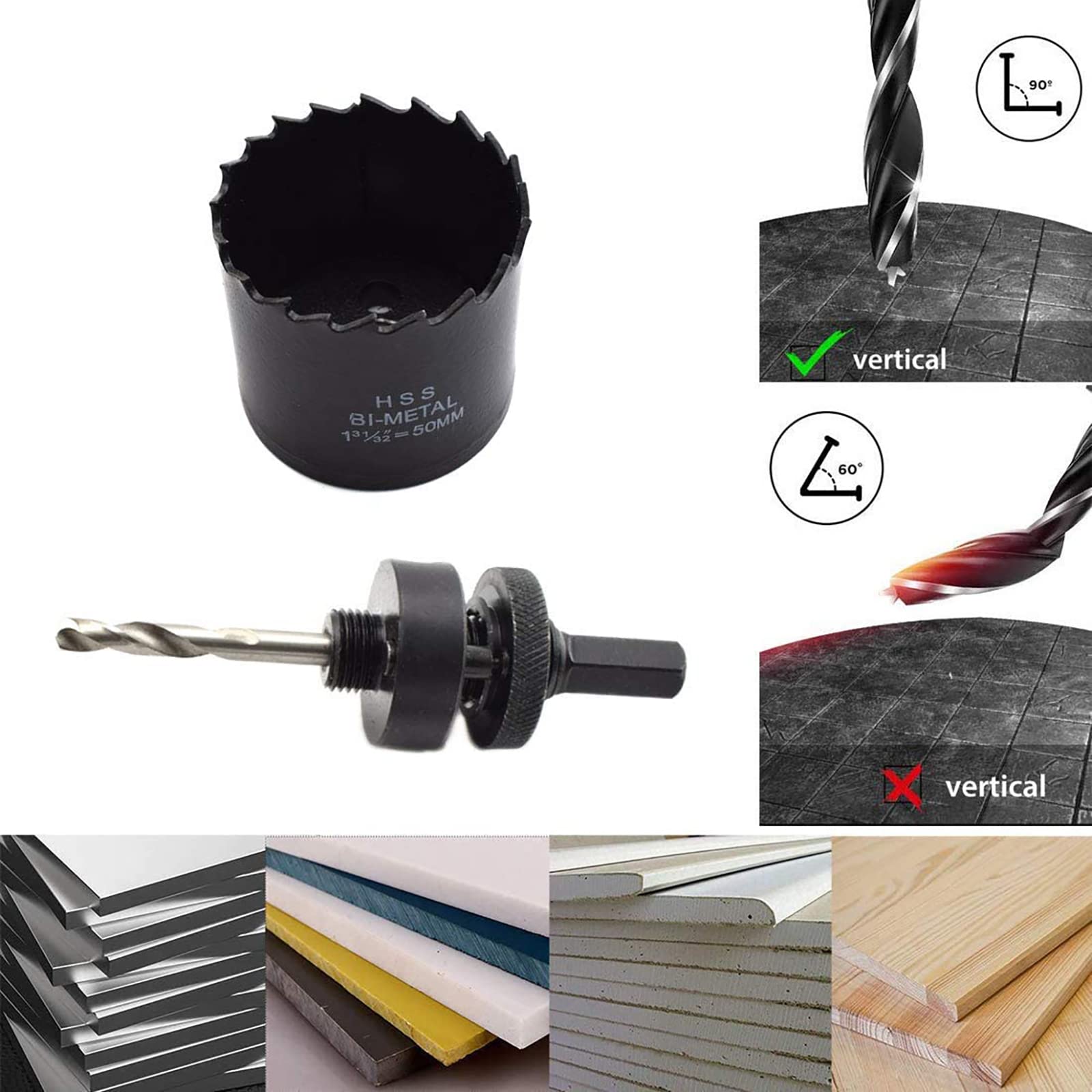 Snapklik.com : FDXGYH 2 Inch Desk Grommet Hole Cover And Hole Saw Kit