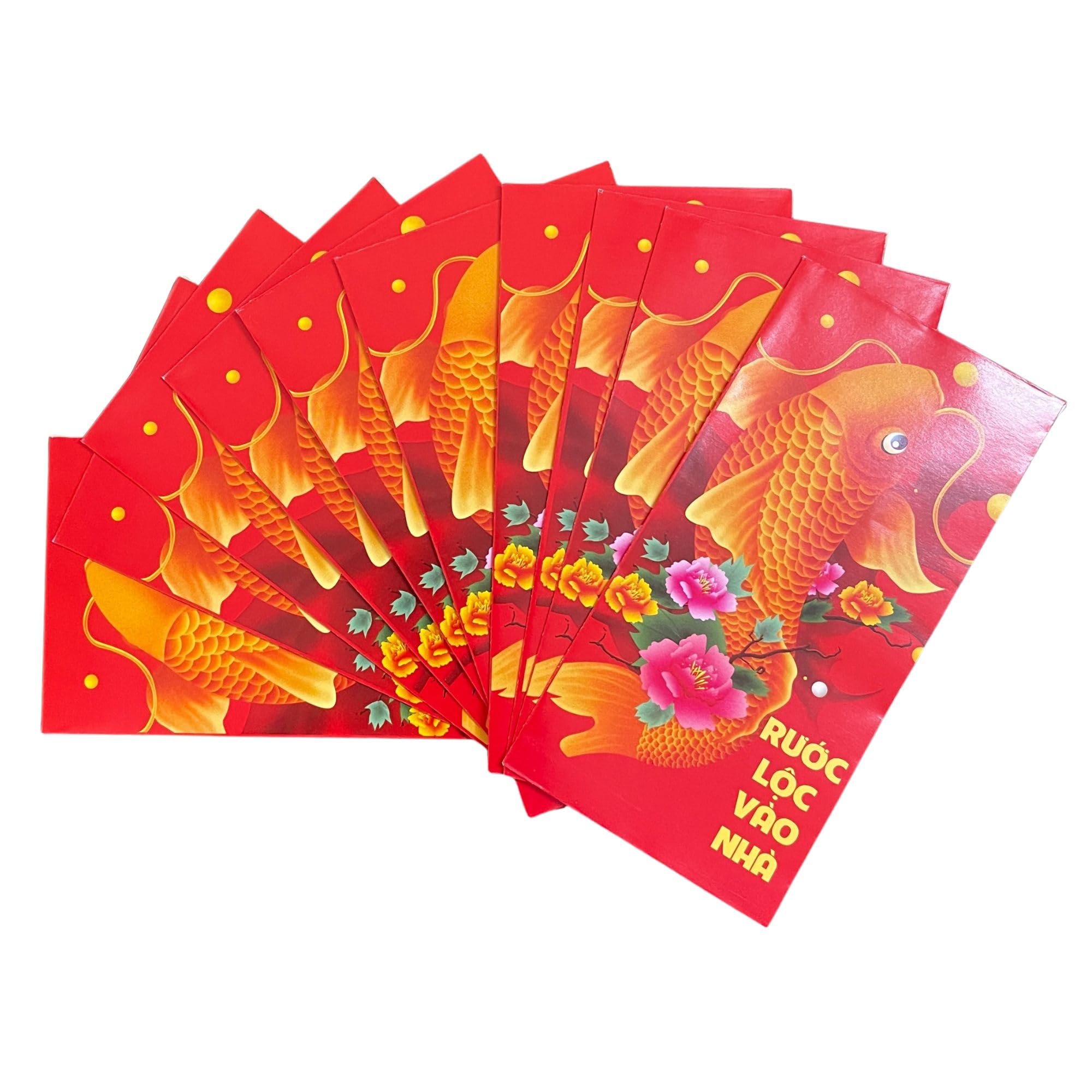 Vietnamese Li Xi Envelopes U.S Seller) 1 Set (6pcs) Red Envelopes 2020