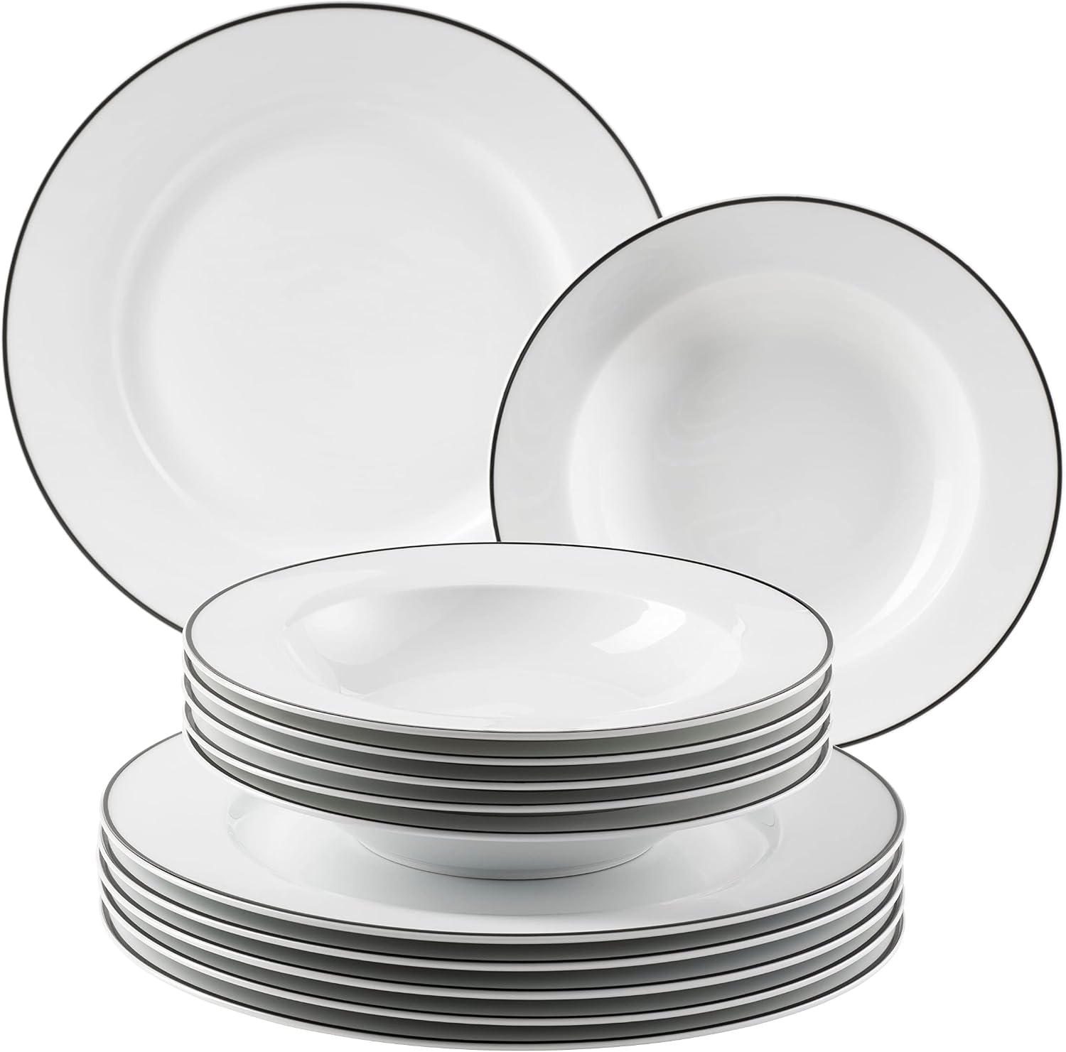 Mäser, Série Nola - Service de table moderne pour 6 personnes - Blanc ...