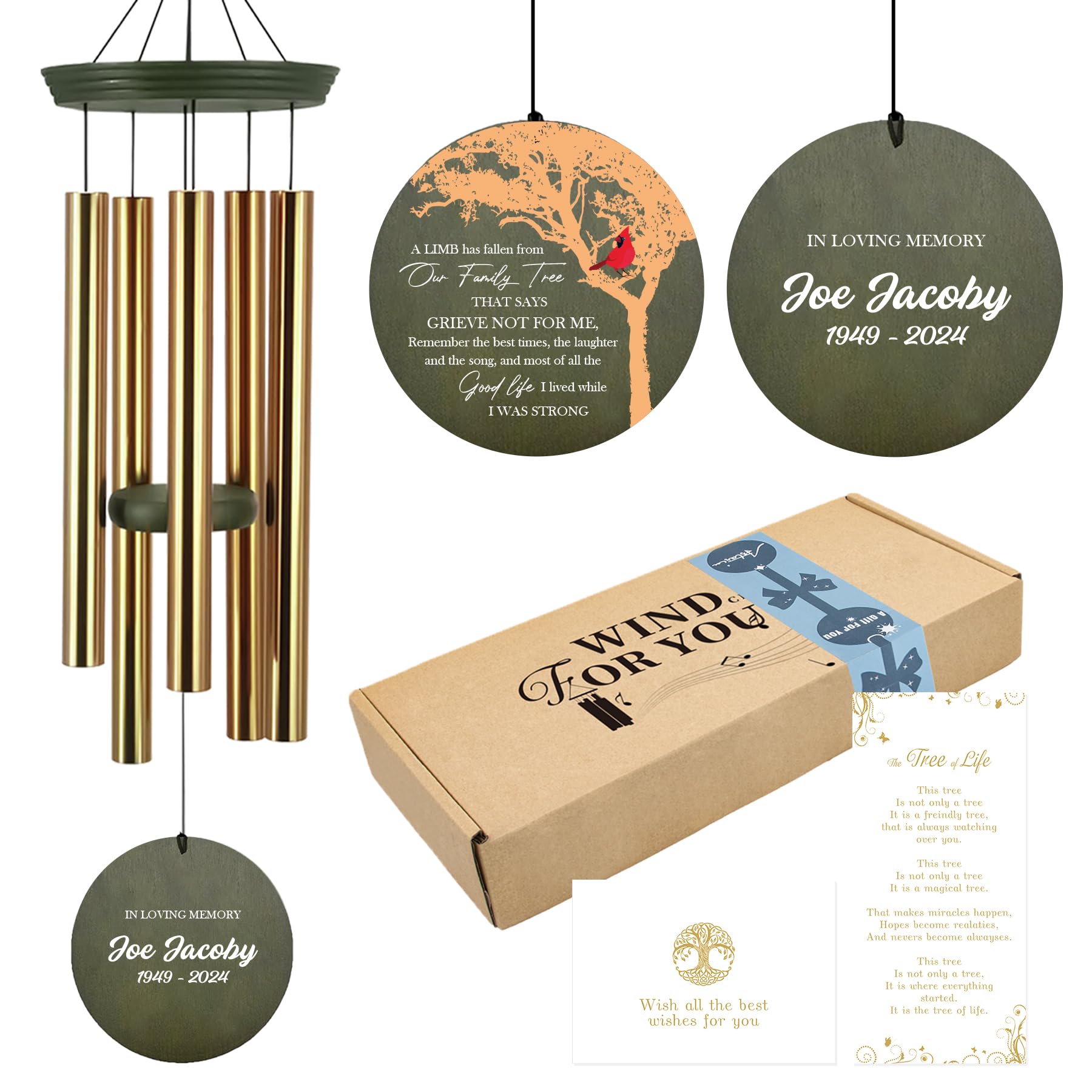 Amazon.com : ASTARIN Wind Chimes Outdoor for The Loss of Mom Dad ...