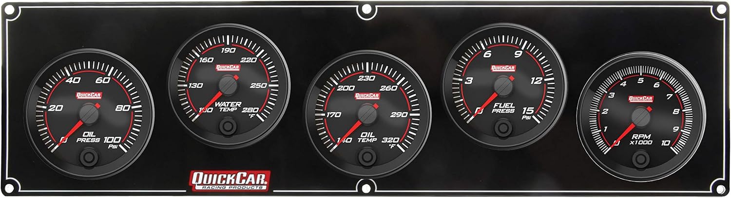 Gauge Panel Assembly, Redline, Oil Pressure/Water Temperature/Oil ...