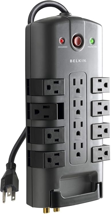 Amazon.com: Belkin Surge Power Strip Protector - 8 Rotating & 4 ...