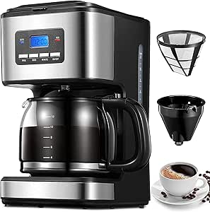 Filter Coffee Machine, 1.8 Litre Programmable Drip Coffee Maker with ...
