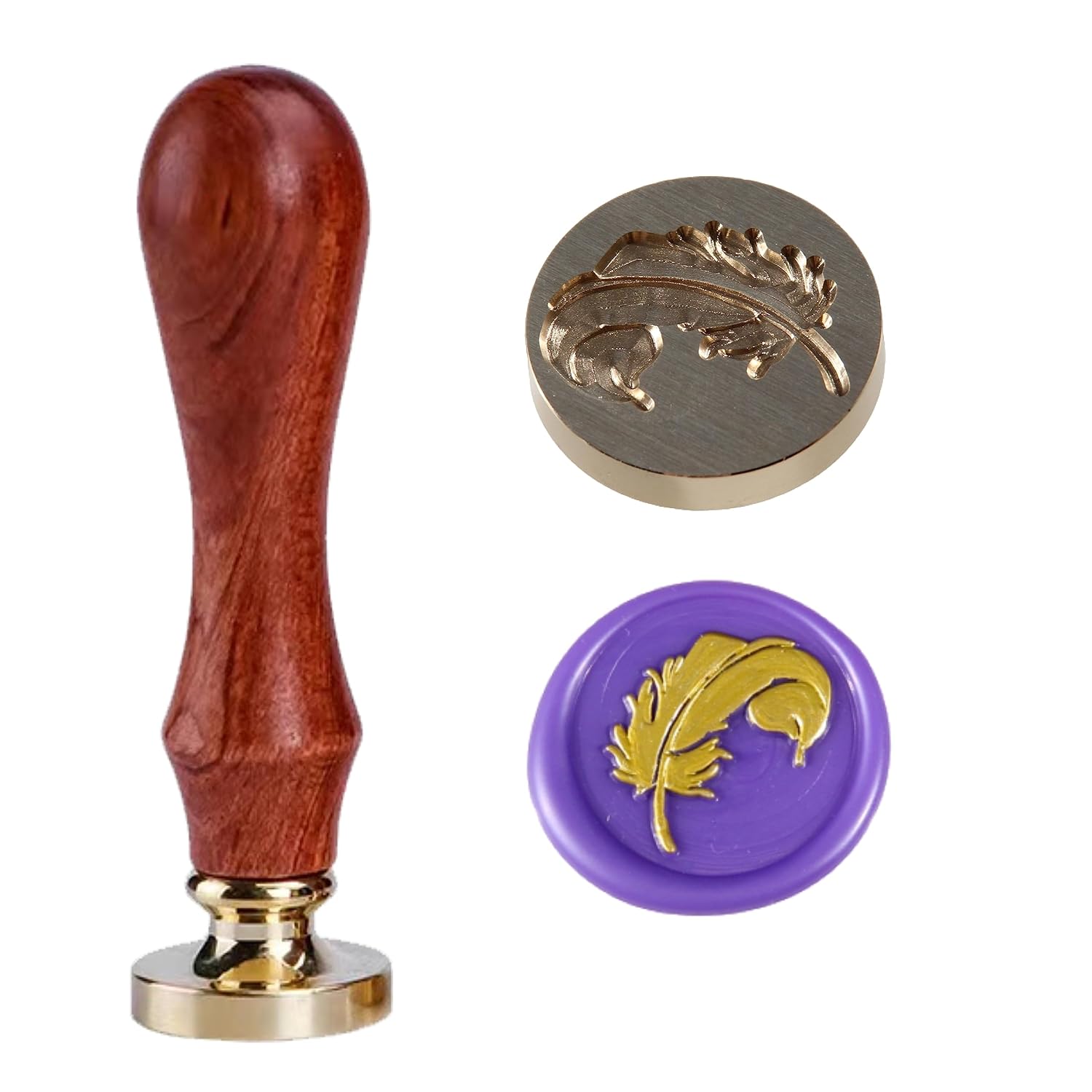 Amazon.com: Feather Wax Seal Stamp Lovely Feather Vintage Sealing Wax ...