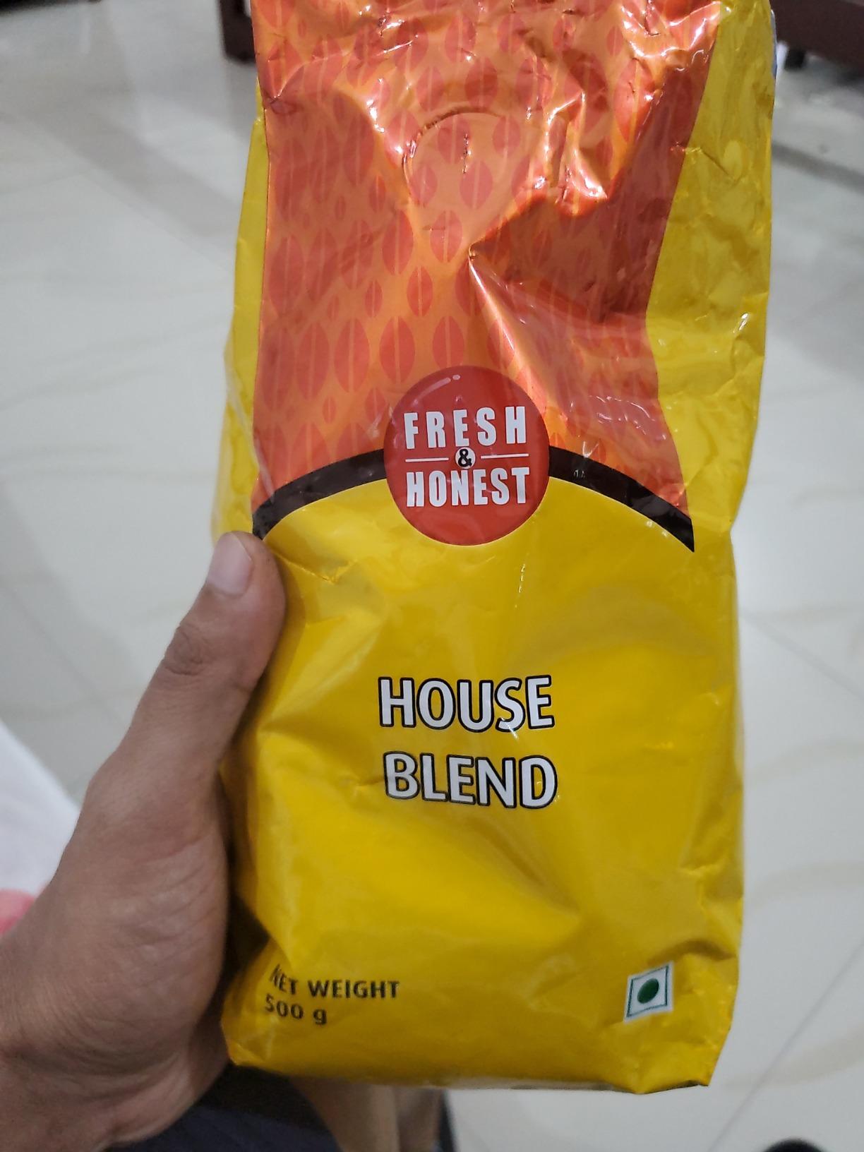 FRESH & HONEST House Blend, Roasted Coffee Beans, 500 g Pouch with ...