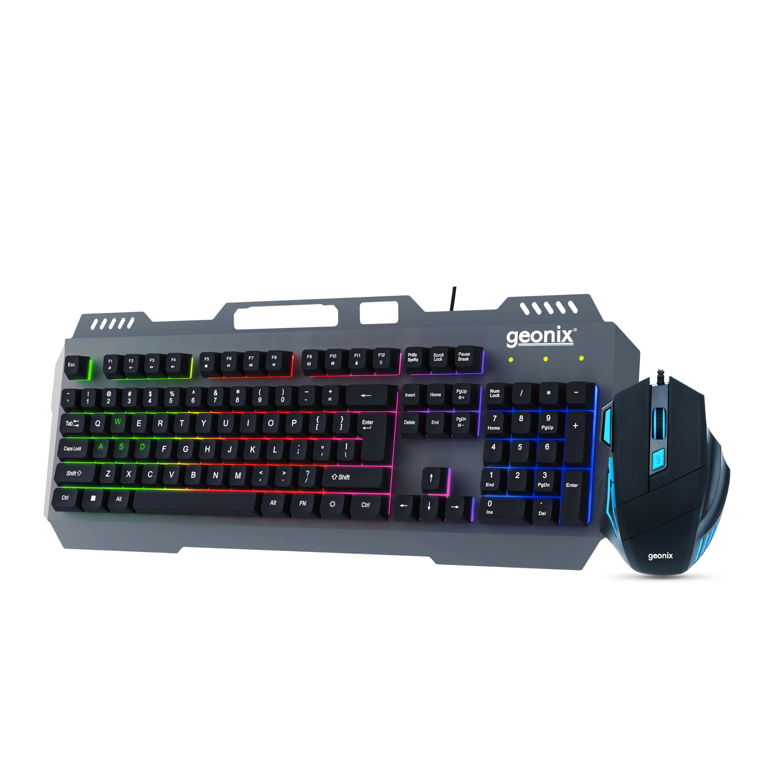 Geonix Cruiser CX1 Wired Keyboard and Mouse Gaming Combo with Stunning ...