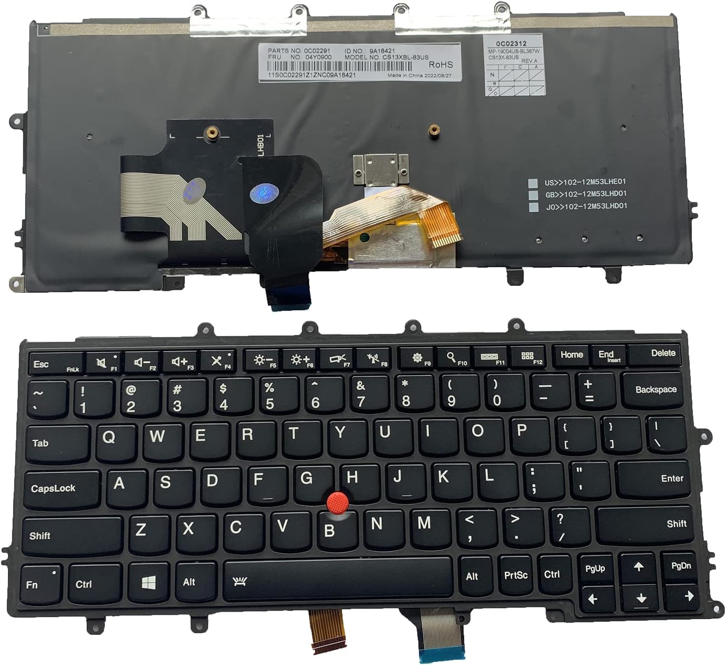 Amazon.com: Tiugochr Laptop Replacement US Layout with Backlight with Pointing Keyboard for ...