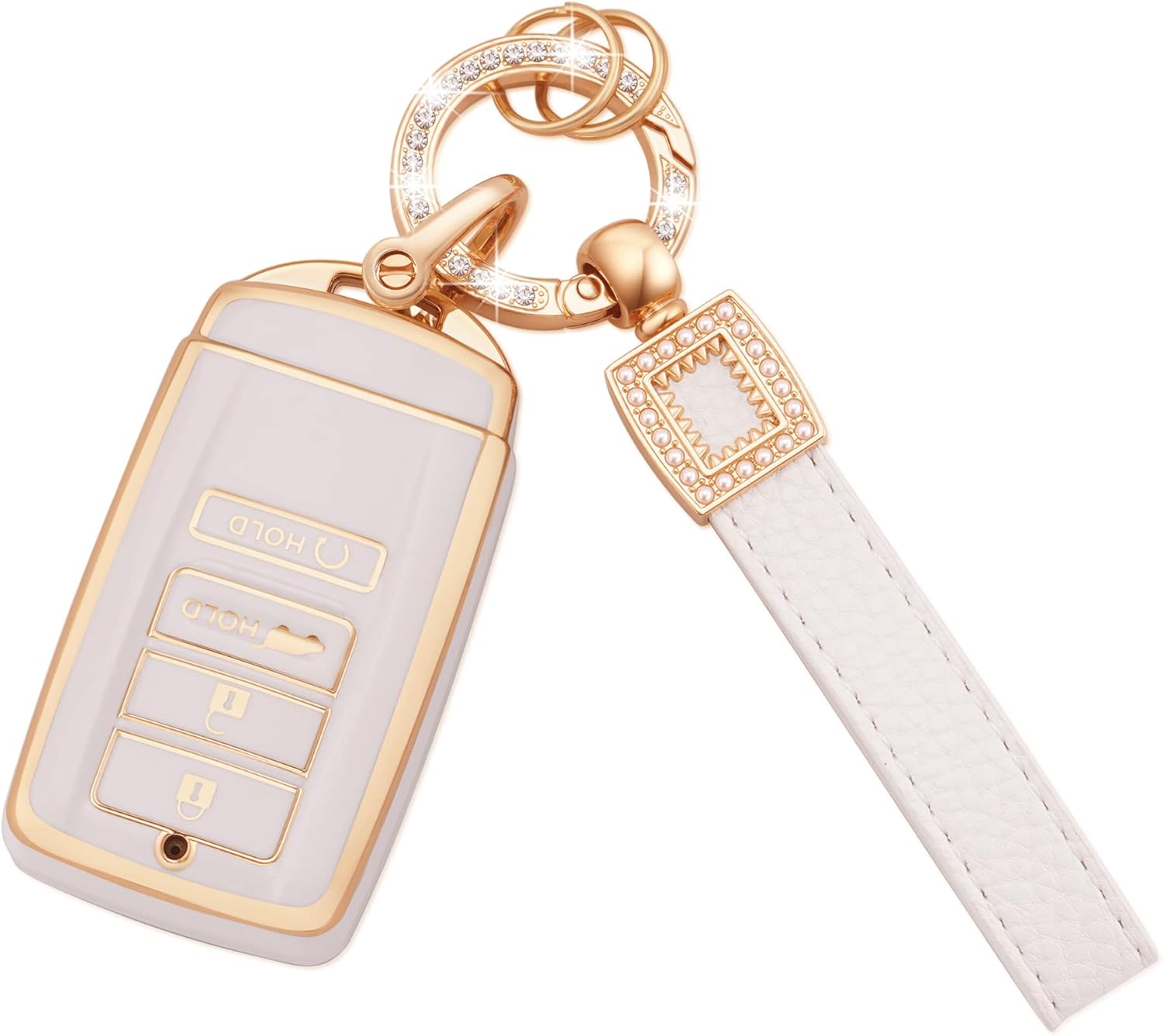 Amazon.com: EKALA for Acura Key Fob Cover Case with Leather Keychain ...