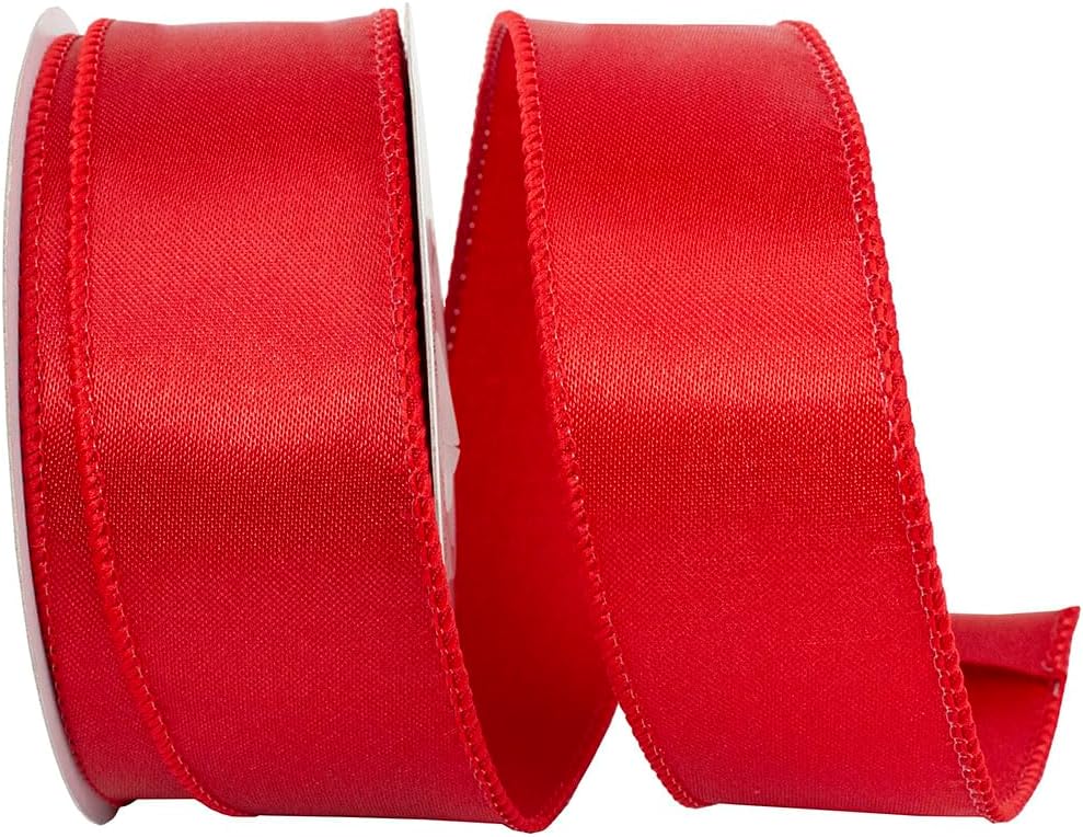 Amazon.com: Reliant Ribbon 92575W-065-09F Satin Value Wired Edge Ribbon ...
