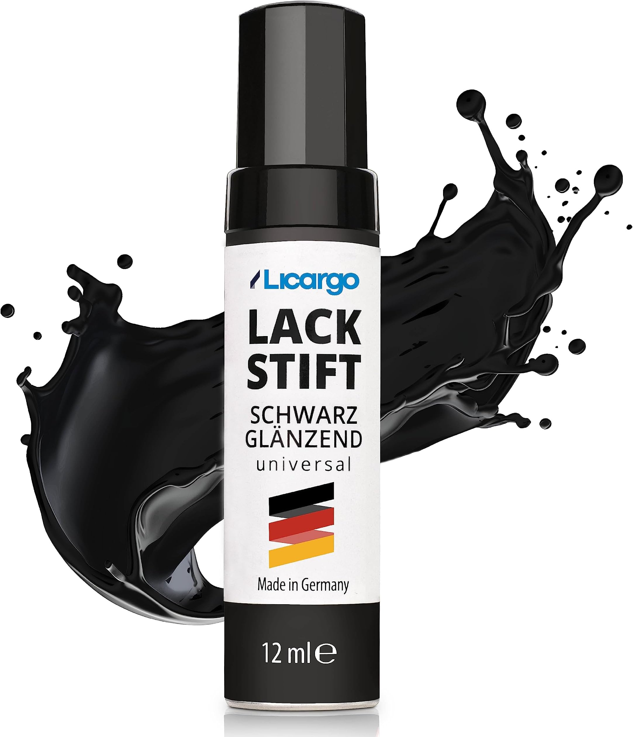NIGRIN Lackspray, 400 ml, schwarz glänzender Autolack, schützt Felgen ...