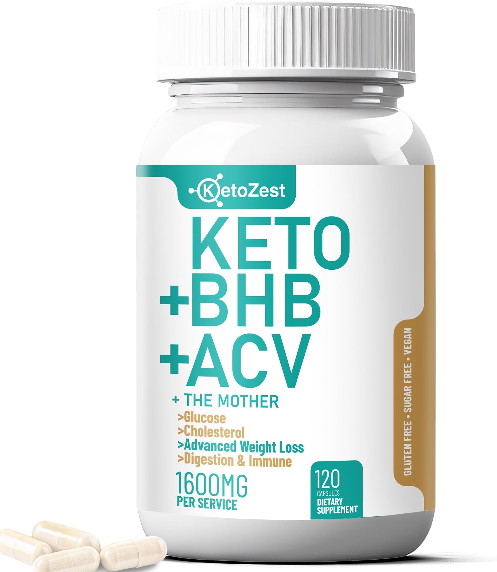 Amazon.com: Keto ACV BHB Capsules 1600mg for Advanced Weight Loss ...