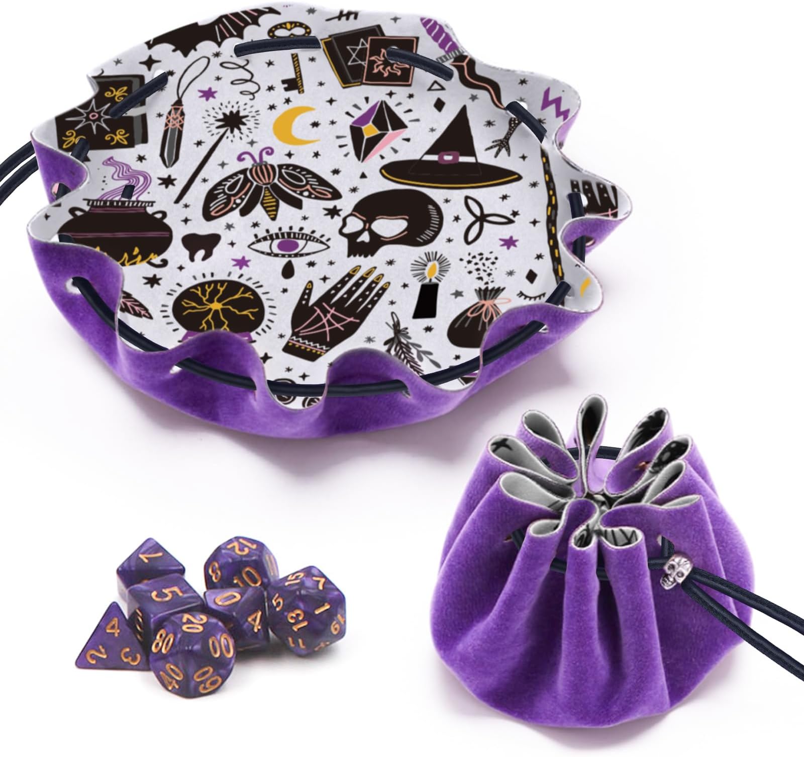 Amazon.com: Haooryx Ouija Dice Tray - Novelty Portable Folding Dice ...