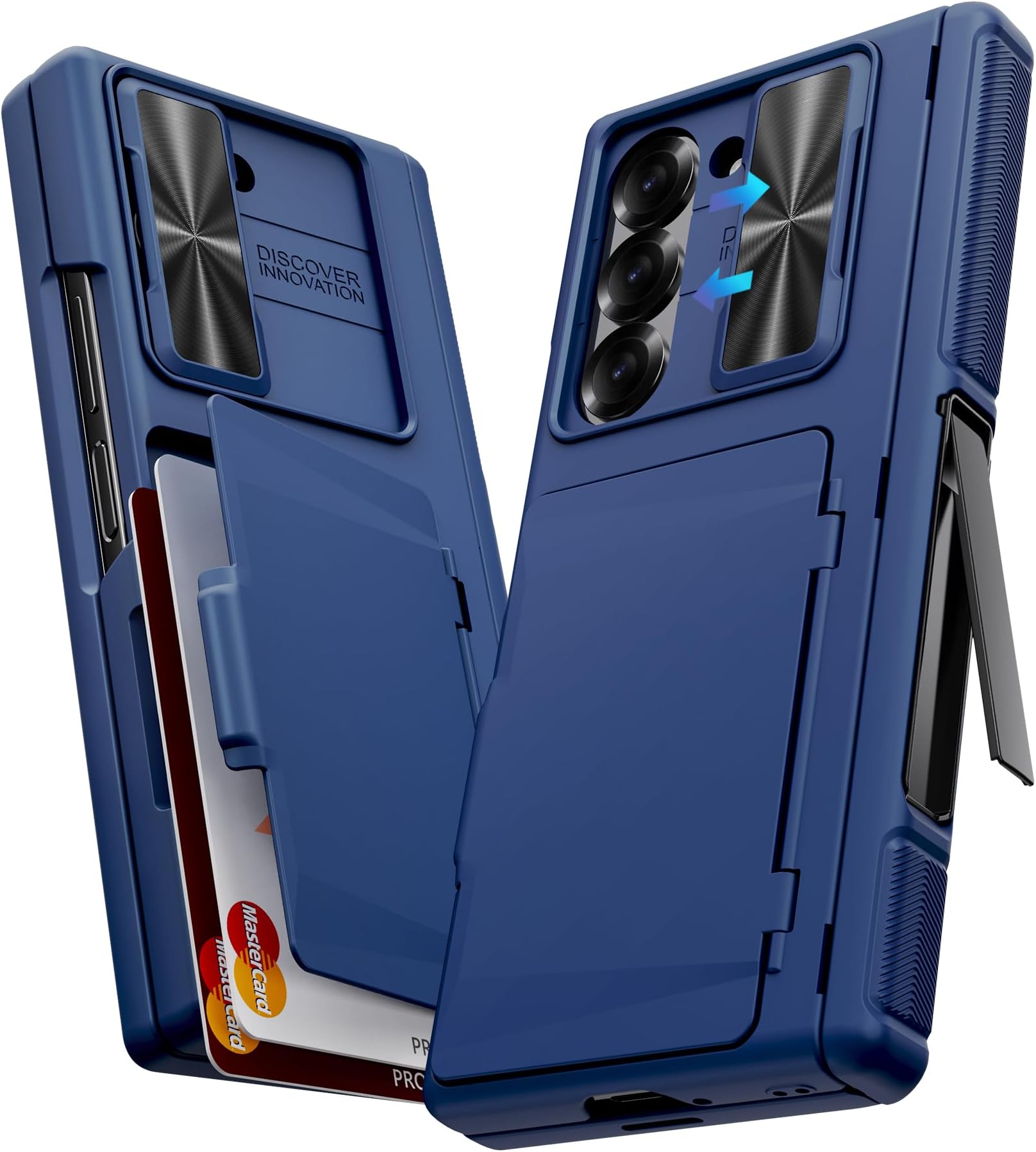 SIXBOX for Samsung Galaxy Z Fold 6 Case with Card Holder & Kickstand ...