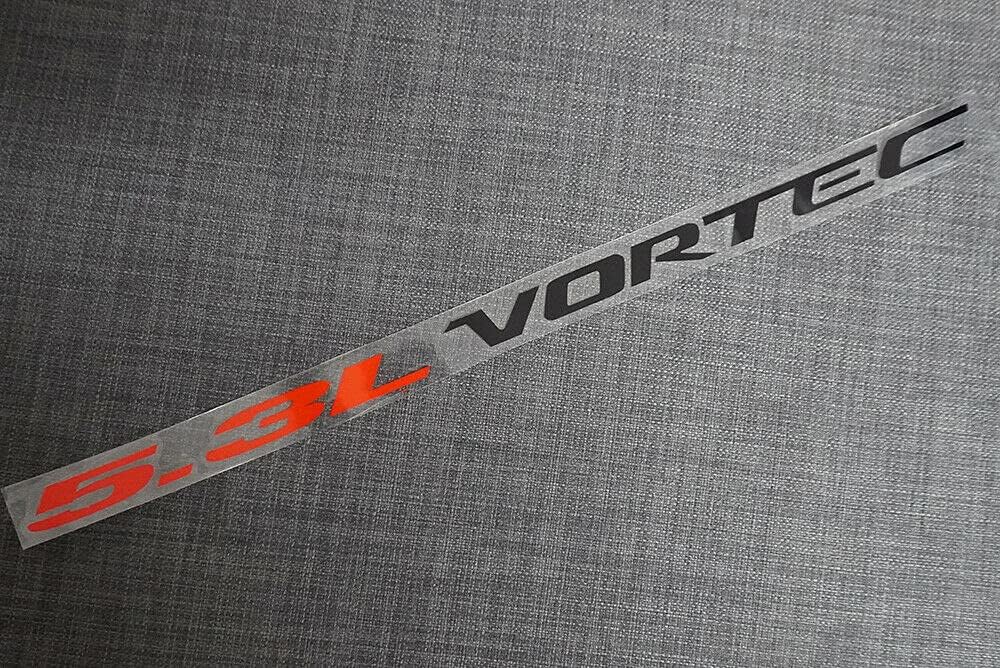 Buy Pair Set 5.3L VORTEC Hood Sticker Decals Emblem Badge Compatible ...