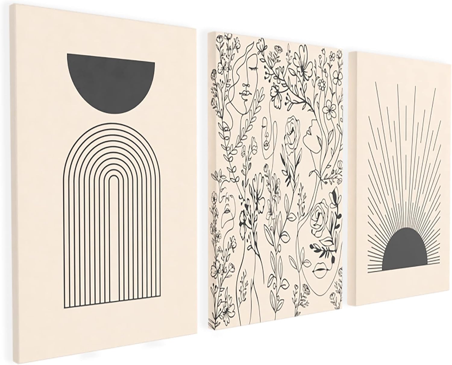 Amazon.com: Yogi Décor, Framed Boho Wall Art – Set of 3 Framed Art ...