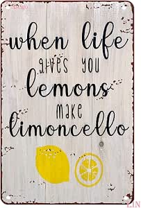 Amazon.com: Metal Lemon Wall Art When Life Gives You Lemons, Make ...