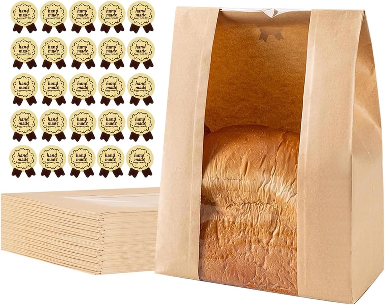 Amazon.com: Salt & York Bread Bag (2) For Homemade Bread Plastic Lining ...