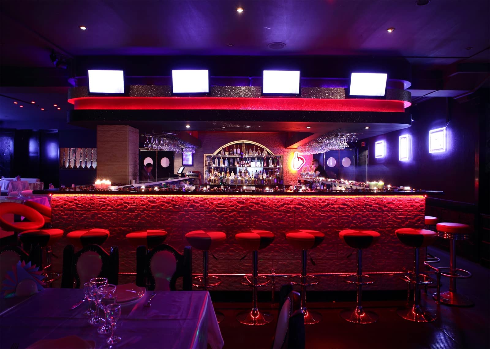 Amazon.com : BELECO 7x5ft Fabric Luxury Night Club Bar Backdrop for ...