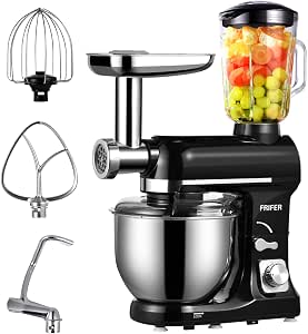 Amazon.com: Frifer 3 in 1 Electric Stand Mixer, 6 Speed Kitchen Food ...