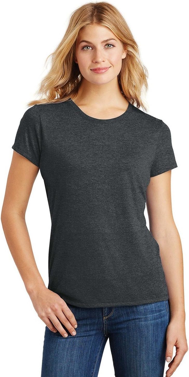 District Made Ladies Perfect Tri Crew Tee. DM130L at Amazon Women’s ...