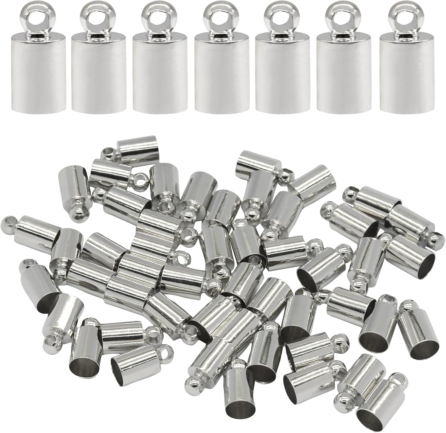 Amazon.com: Dijedev 100Pcs Cord End Caps, 4mm Inner Diameter Barrel End ...