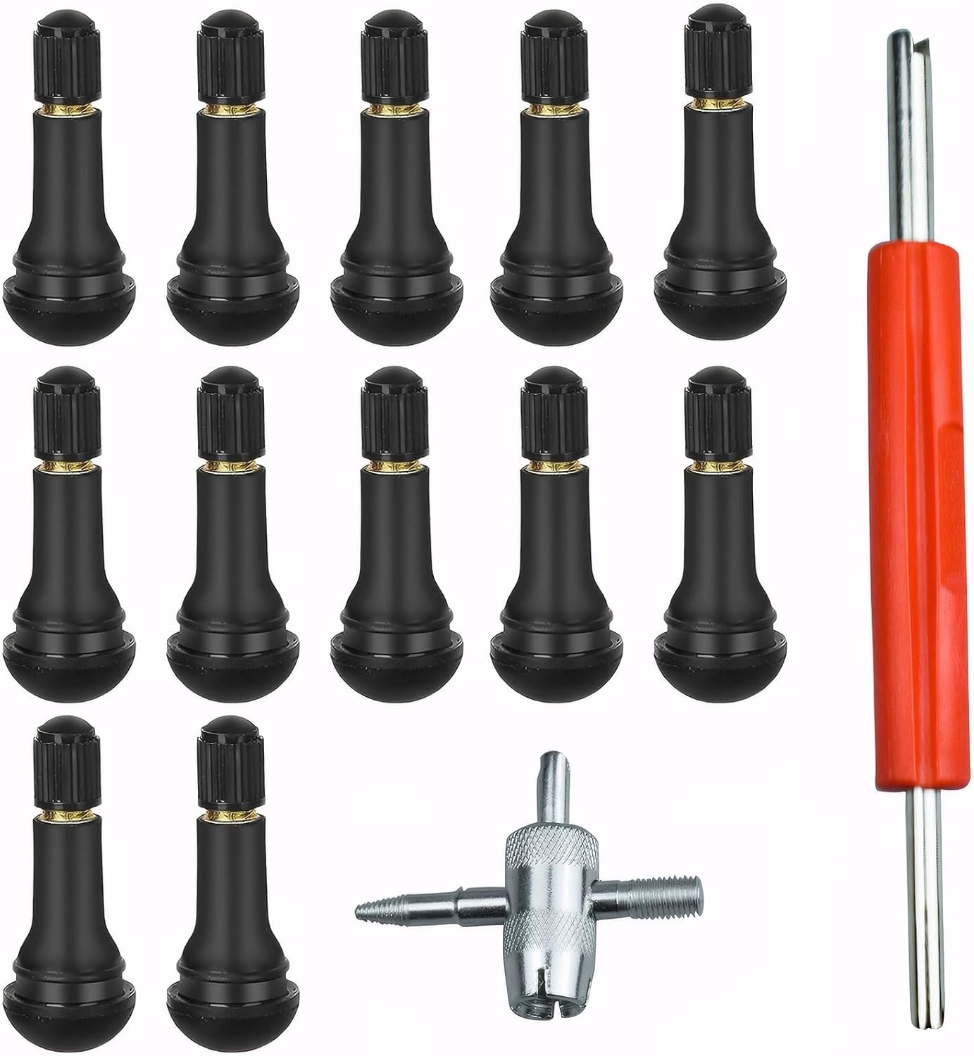 GMHLLES 12Pcs Tyre Valves, Car Tyre Valve Stem, Rubber Tire Tubeless ...