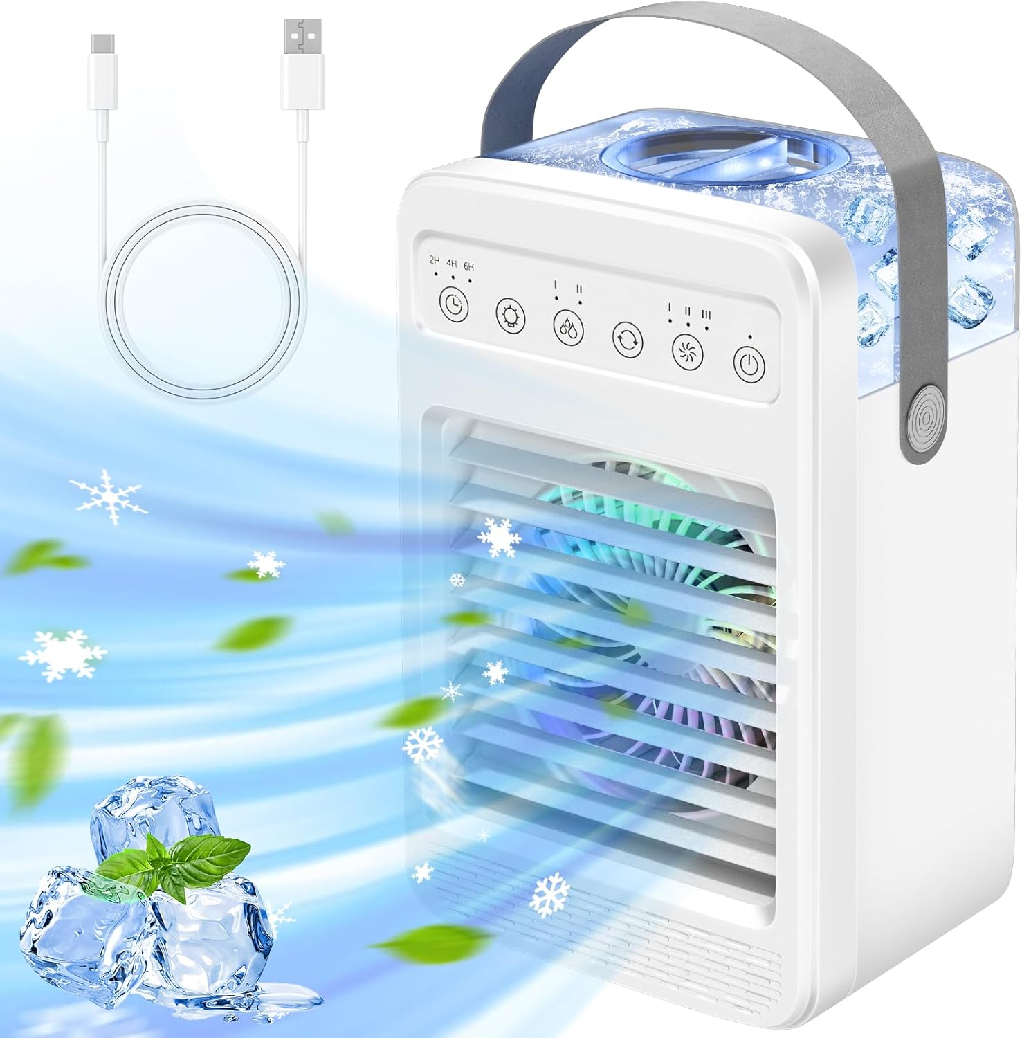 Amazon.com: 2024 Upgraded Mini Air Conditioners Portable for Room ...