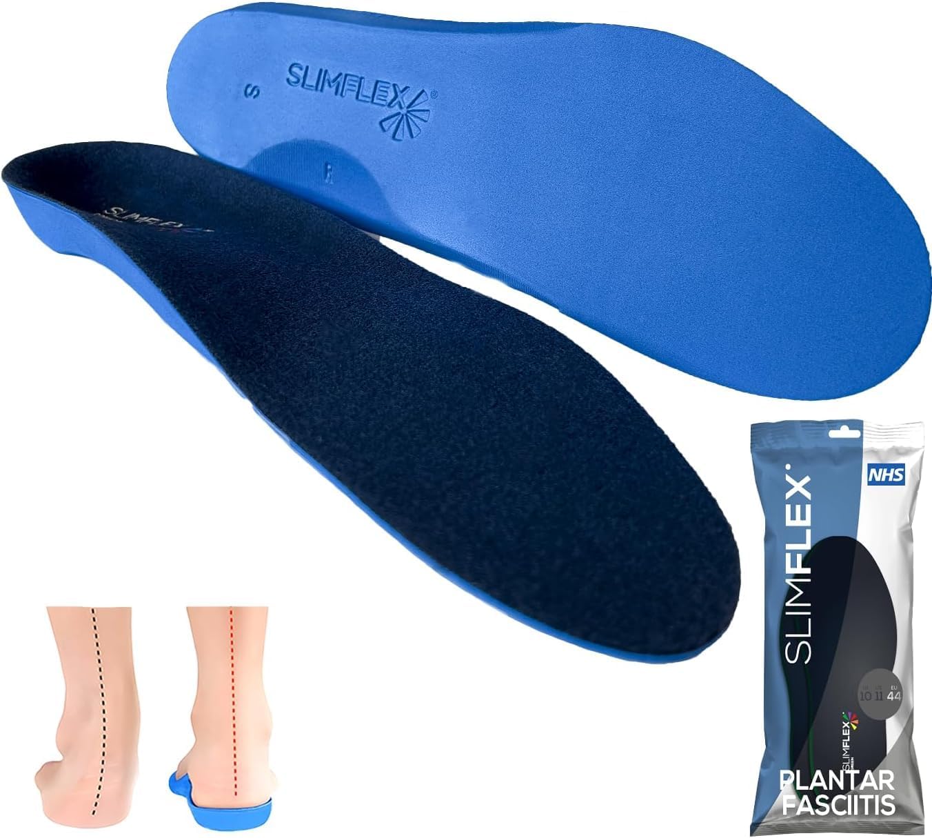 Slimflex Comfort Pain Relief Orthotic Insoles for Women Men and Teens ...