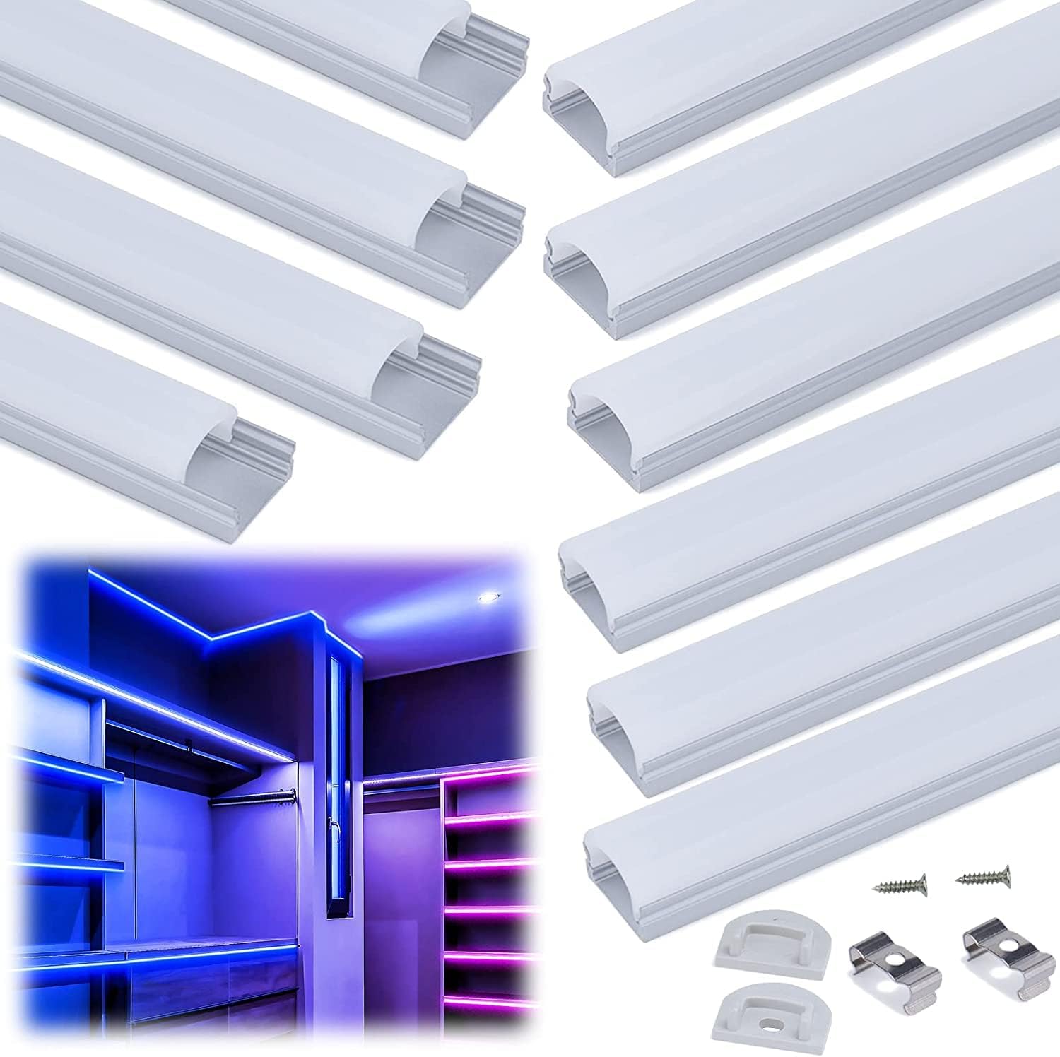 Muzata 10-Pack U Shape LED Aluminum Channel System Philippines | Ubuy