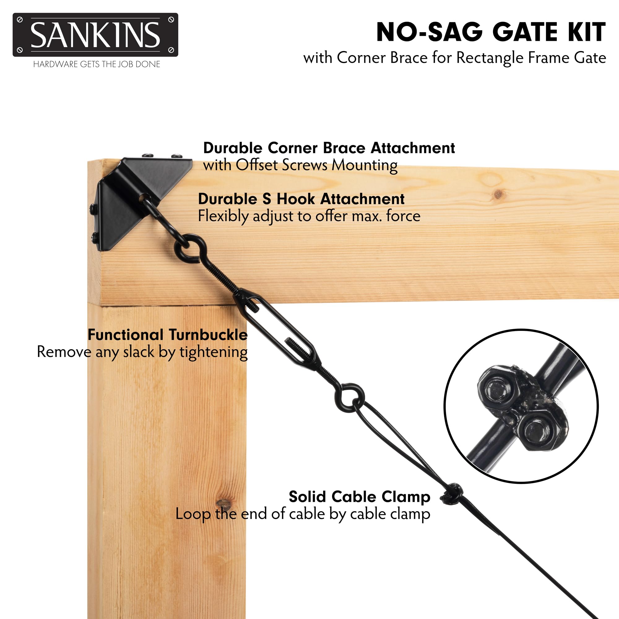 Wood Repair Kit Aazon.co: Durable Anti Sag Gate Kit For Wooden Fence ...