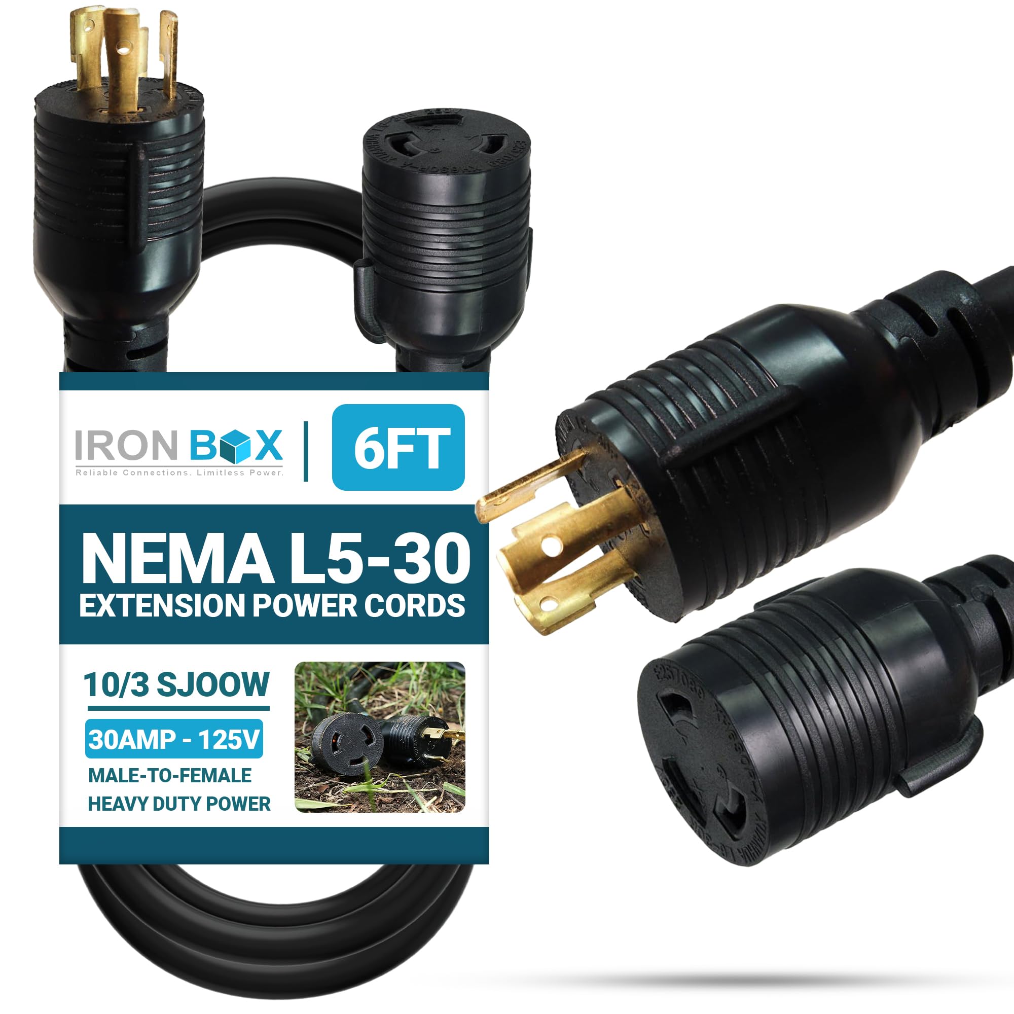 Amazon.com: IronBox Electric - Heavy Duty NEMA L5-30 Extension Power ...