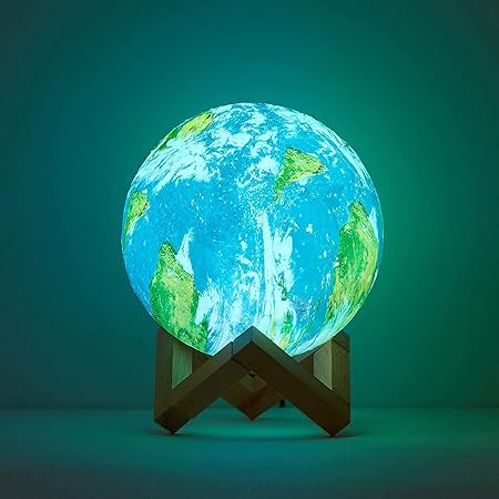 Buy MIMIC STORE Earth Lamp 16 Colors 3D Print LED Earth Light with ...