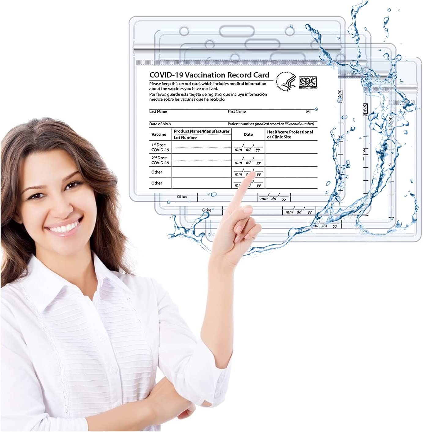 Snapklik.com : Vaccine Card Protector,4 X 3 Immunization Record Cards ...