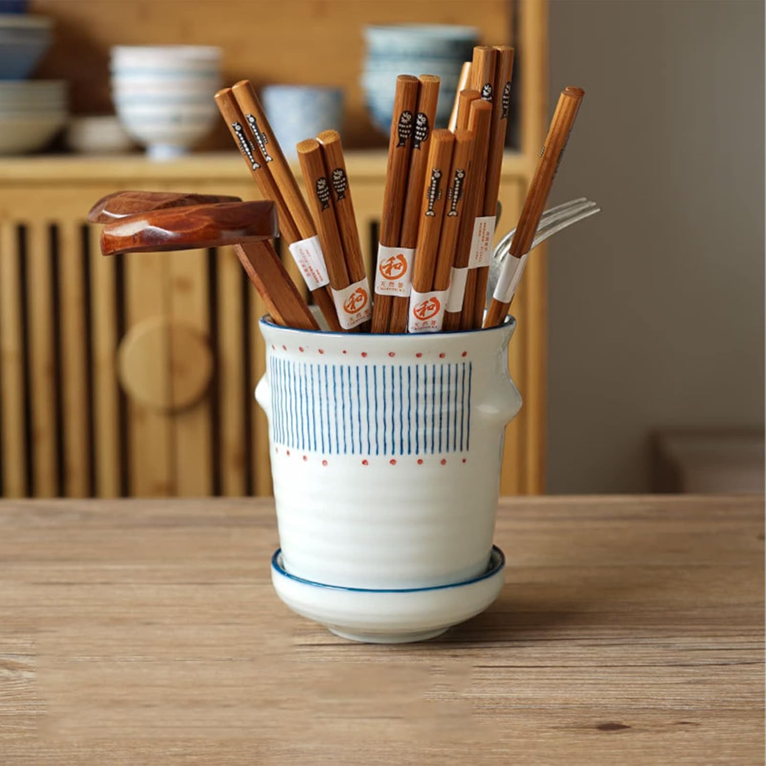 ONDIAN CHUNCIN – Japanese Style Cutlery Holder, Ceramic Kitchen Utensil ...