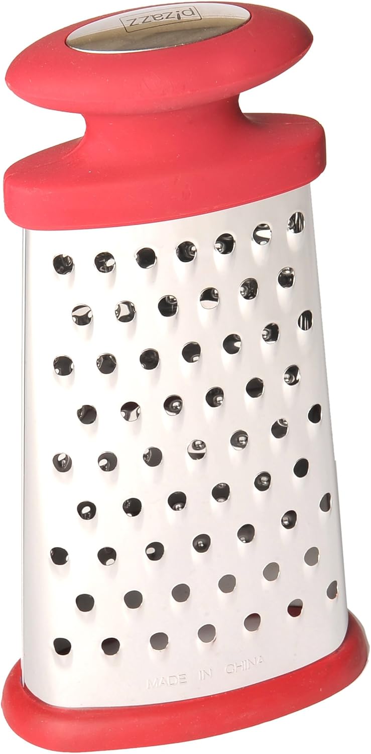 Amazon.com: p!zazz 9-Inch Oval Red Stainless Steel Grater: Home & Kitchen