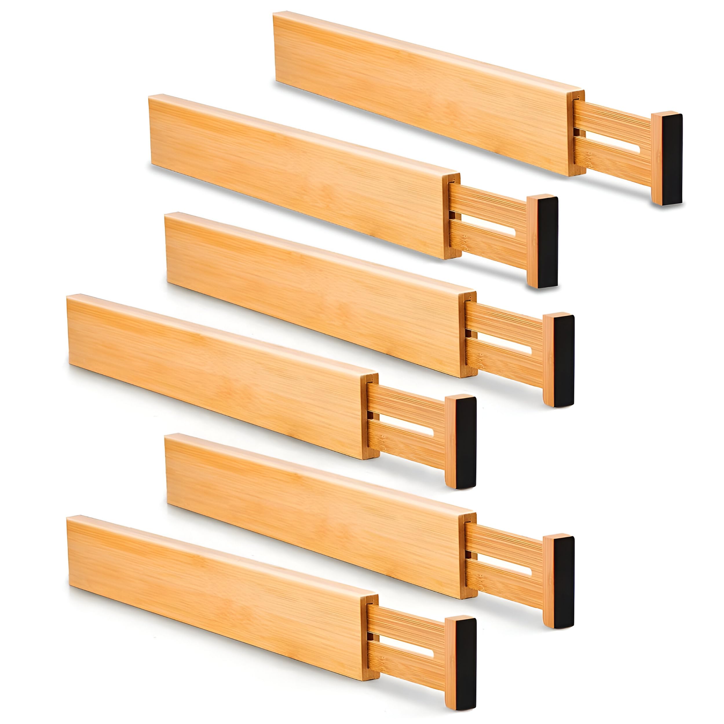 Bamboo Drawer Dividers - expandable drawer organizer for organization ...
