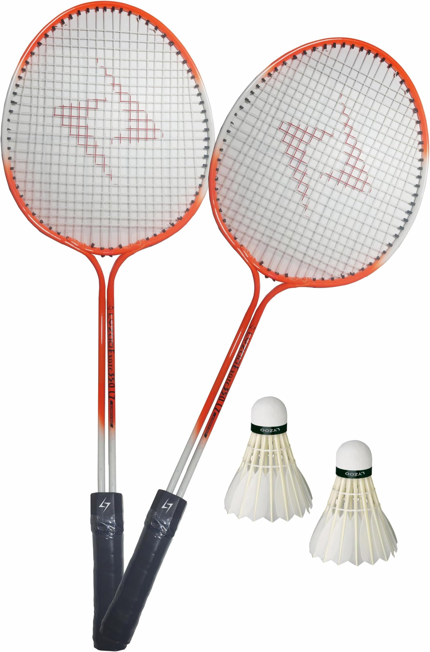 Buy AB Fitness Heavy Duty Double Shaft Badminton Racket Set of 2 Piece ...