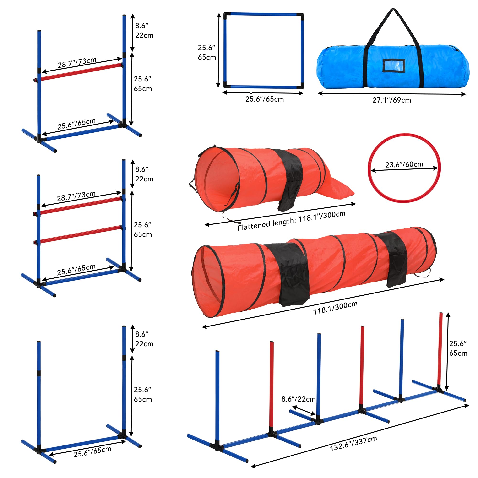 Snapklik.com : Dog Agility Equipments: Includes Flirt Pole, 3 Flying ...