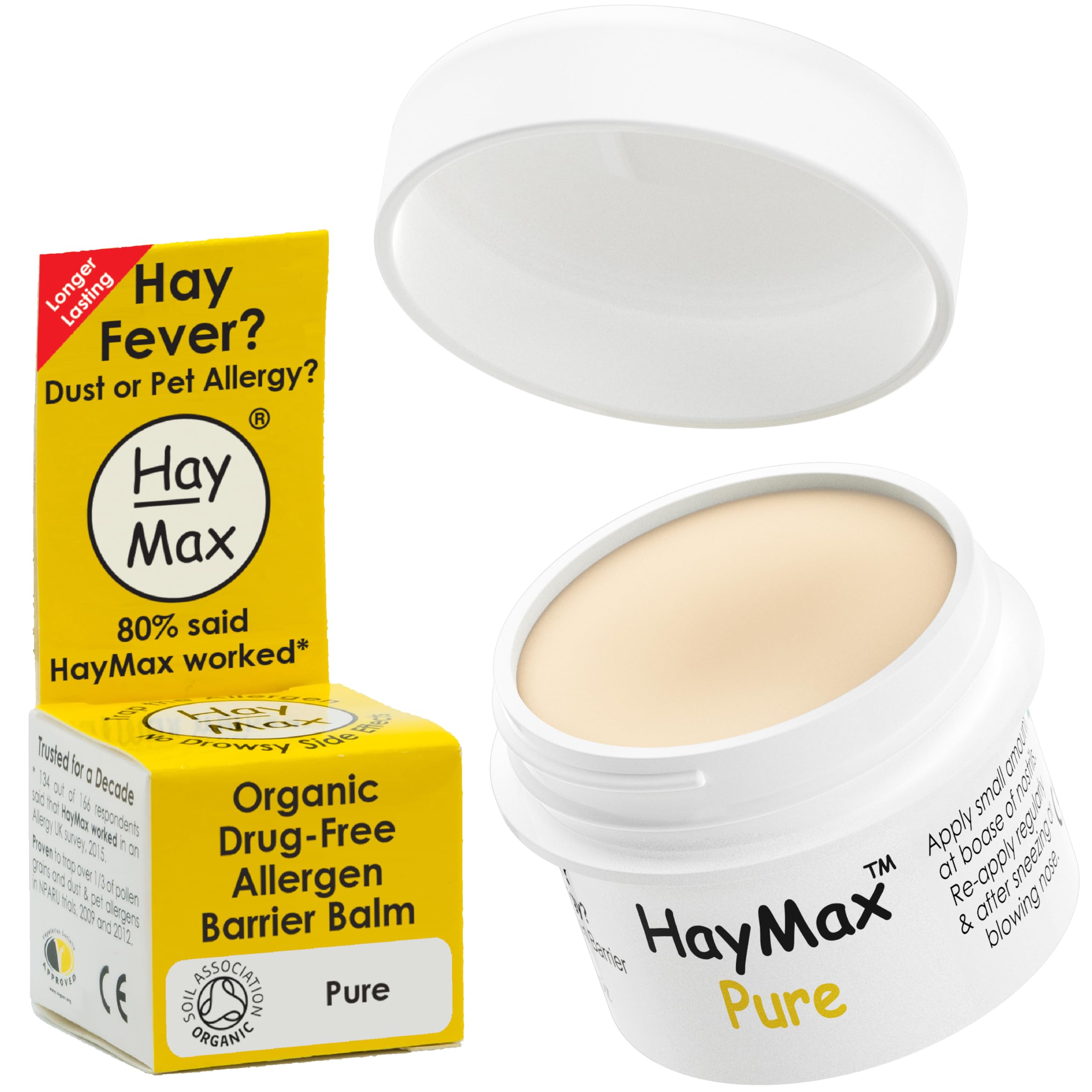 Amazon.com: HayMax Organic Allergen Barrier Balm, Pure 0.17 fl oz (5ml ...