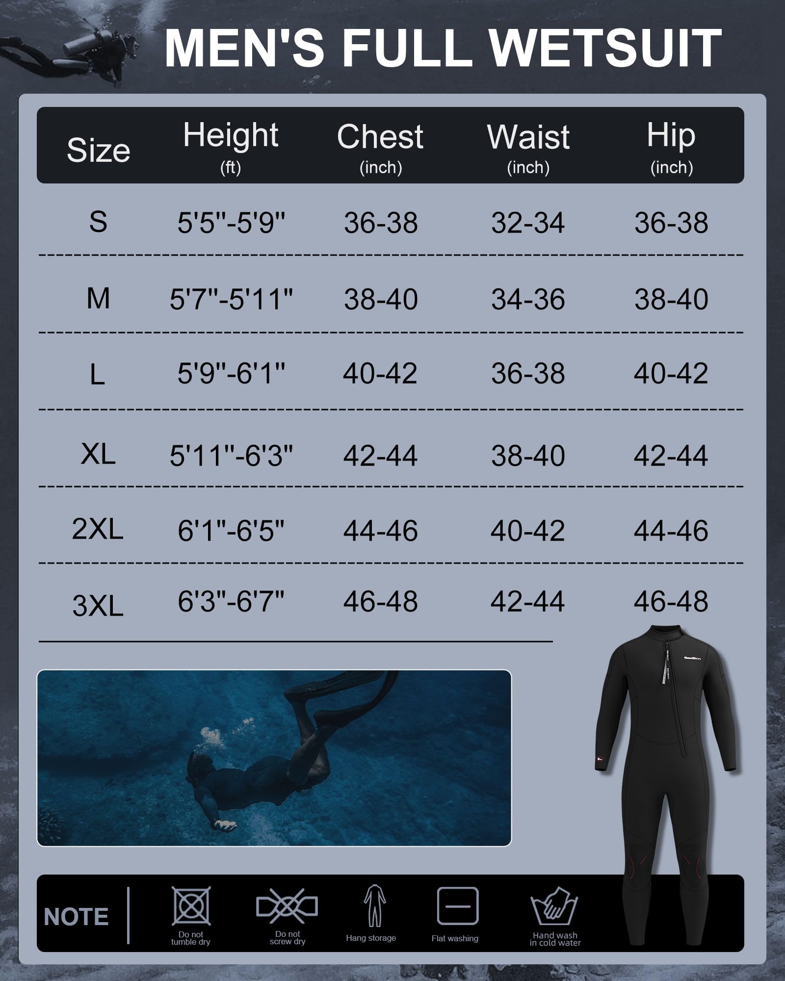 Snapklik.com : Seaskin Wetsuits For Men 5mm Neoprene Full Body Diving ...