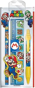 Super Mario | Characters | 5 Piece | Stationery Set | School | Work ...