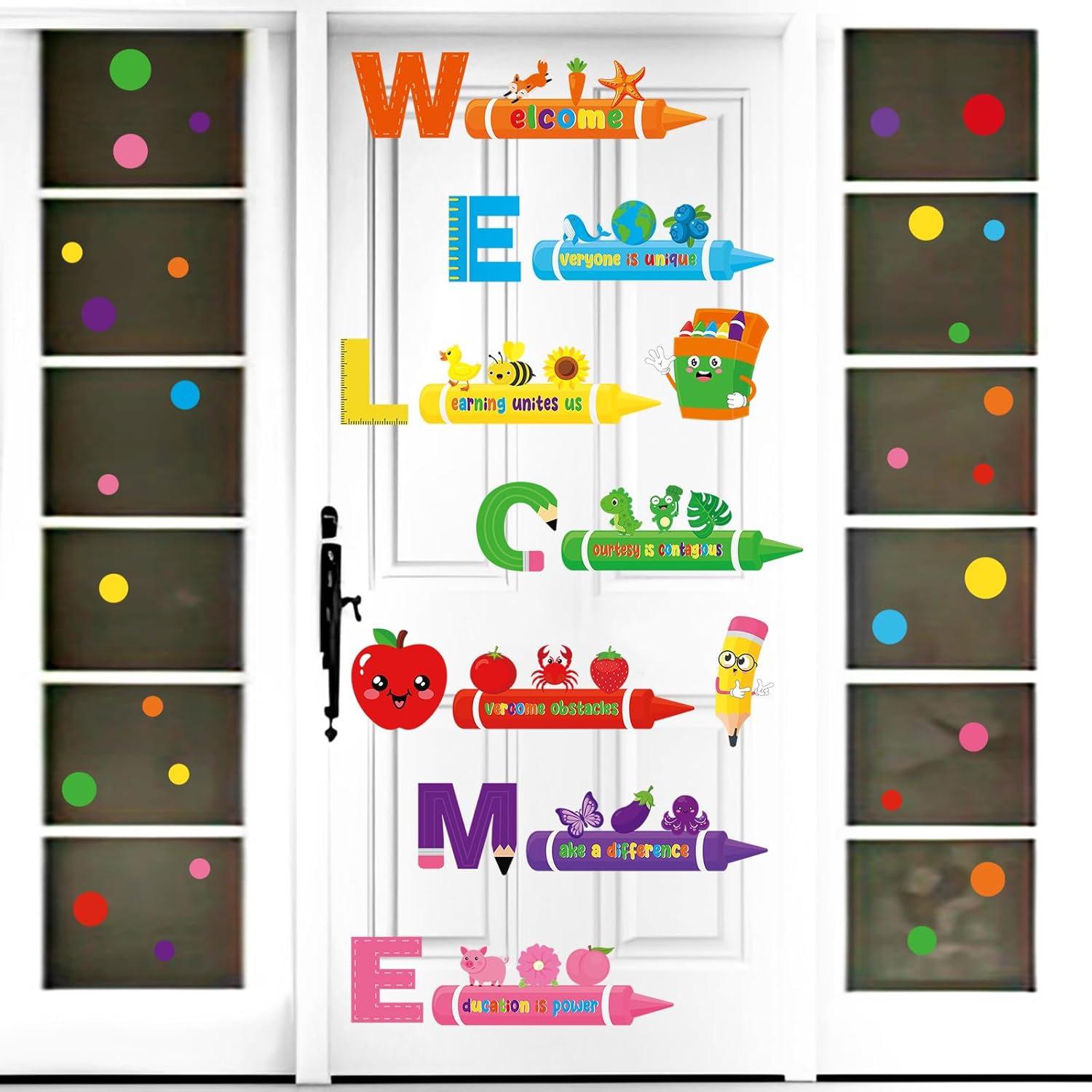 Amazon.com: Humyoun 184 Pcs Welcome Window Door Clings Stickers Welcome ...