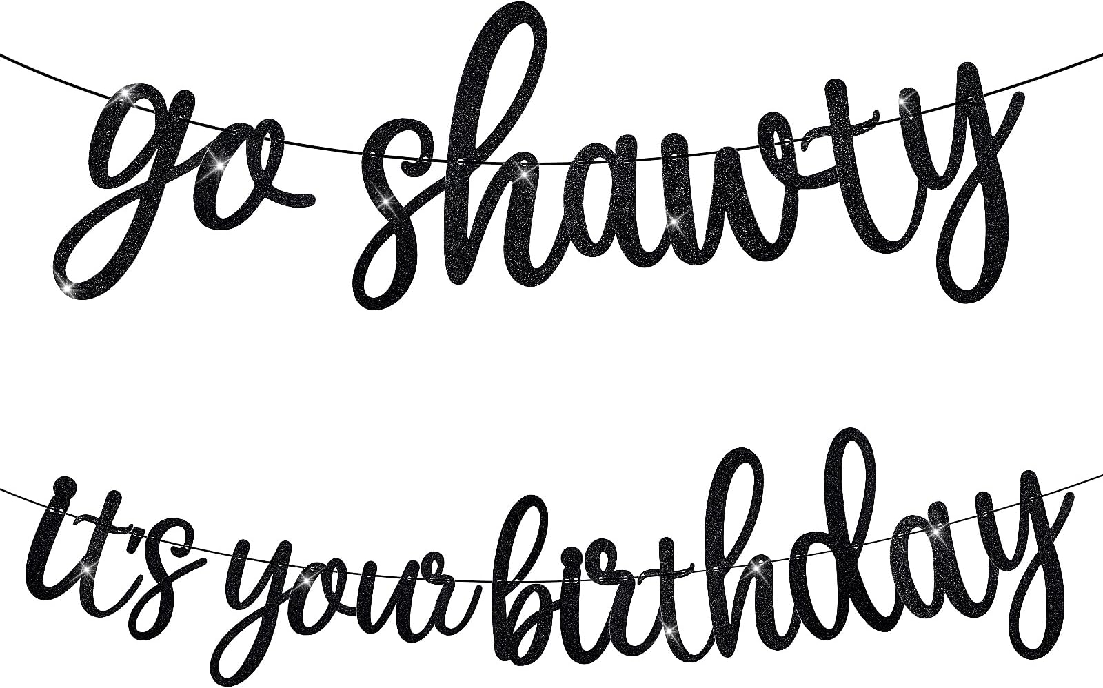 Amazon.com: TENNYCHAOR Go Shawty It's Your Birthday Banner,Hip Hop Rap ...