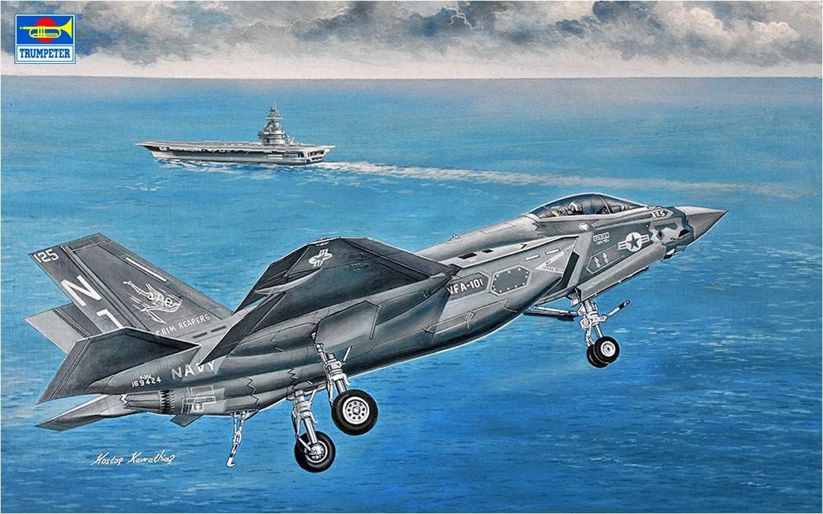 Amazon.com: Trumpeter 1/32 US Navy F-35C Lightning Plastic Model 03230 ...