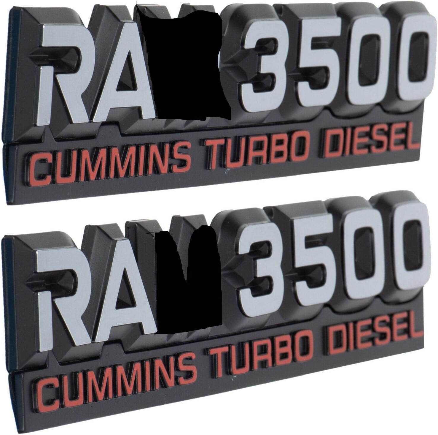 Amazon.com: 2X Customised Wallsmart 3500 Turbo Cummins Diesel Badge ...